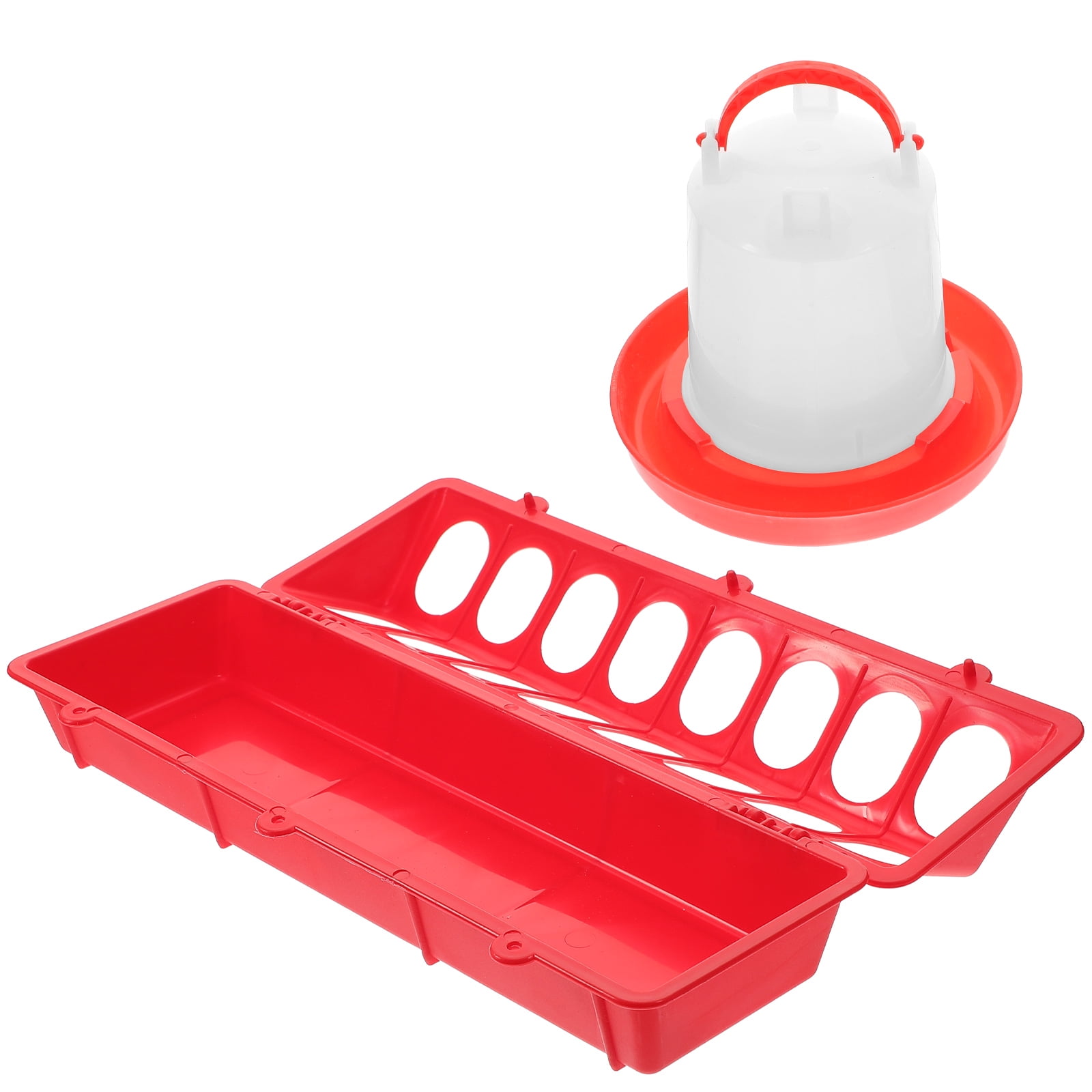 WRISTBIQUE 2Pcs Plastic Poultry Food Feeding Container Automatic ...