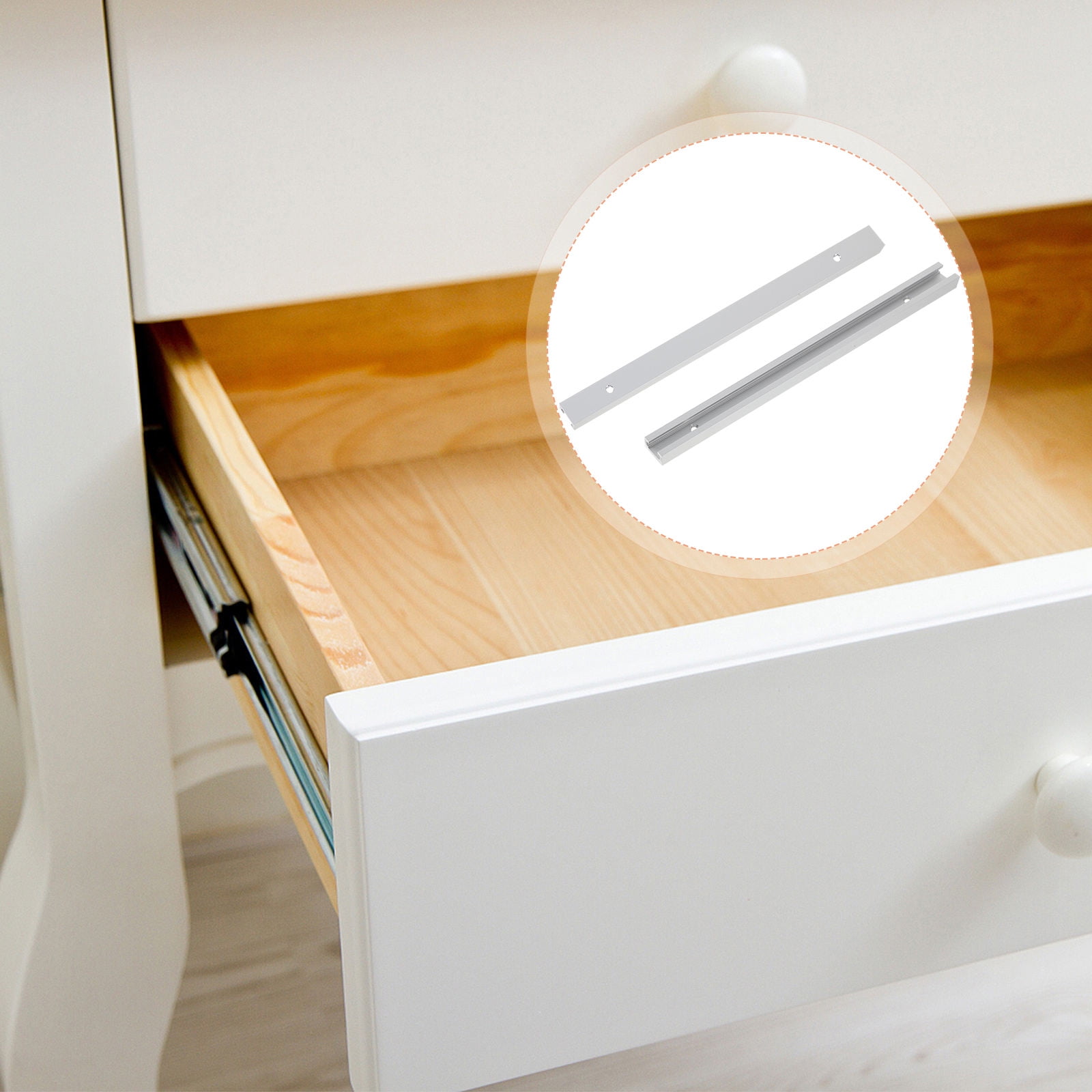 WRISTBIQUE Woodworking Guide Rail T Track Slide Rail Aluminum 2Pcs ...