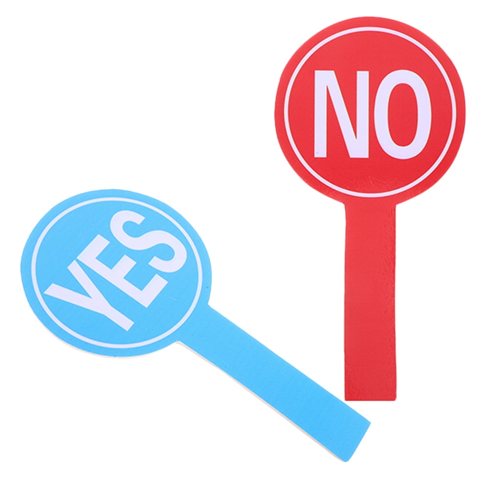 WRISTBIQUE 2Pcs Teacher Feedback Tools Red Blue Voting Paddles 11.79X5 ...