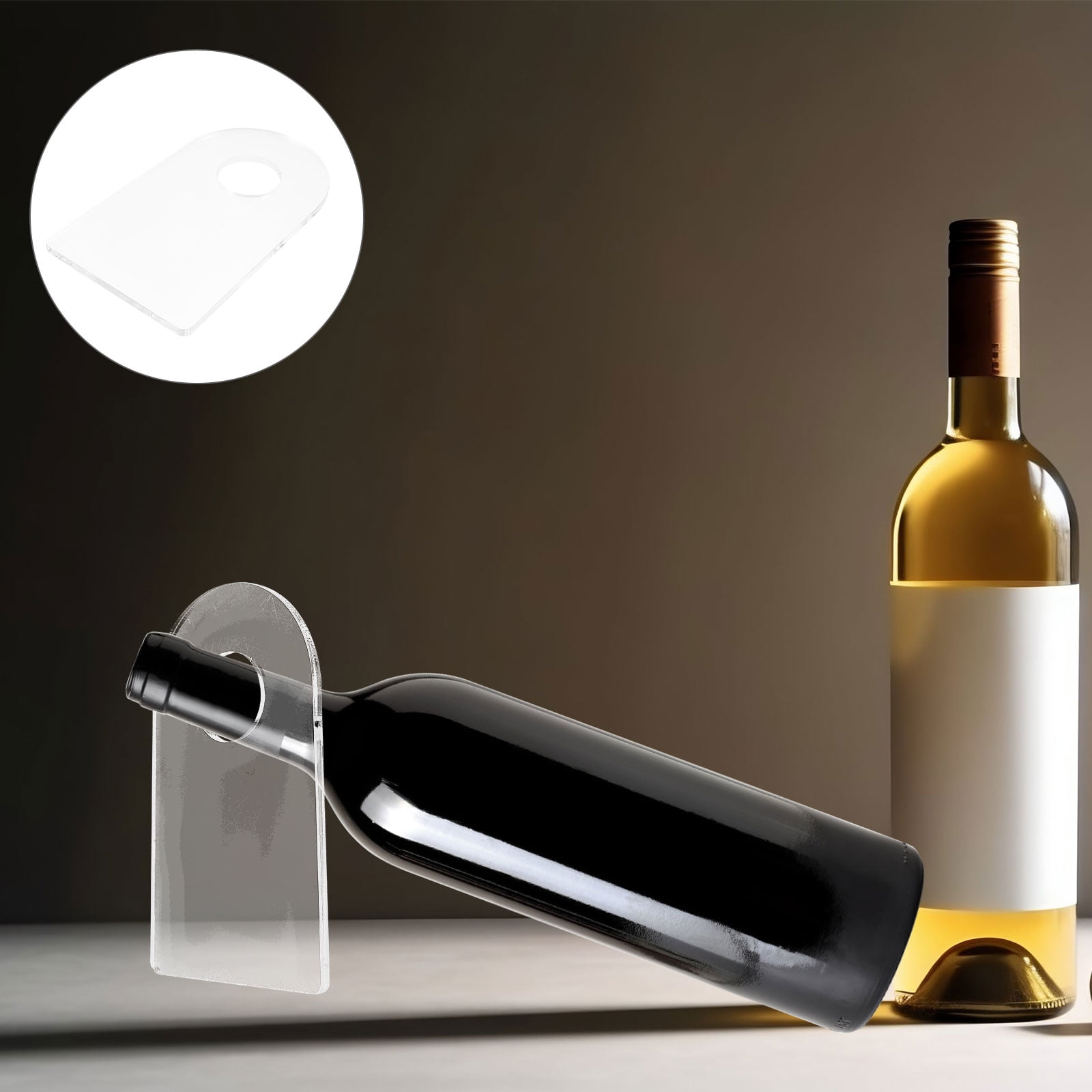 WRISTBIQUE Wine Storage Rack Acrylic Wine Bottle Stand Transparent 2Set ...