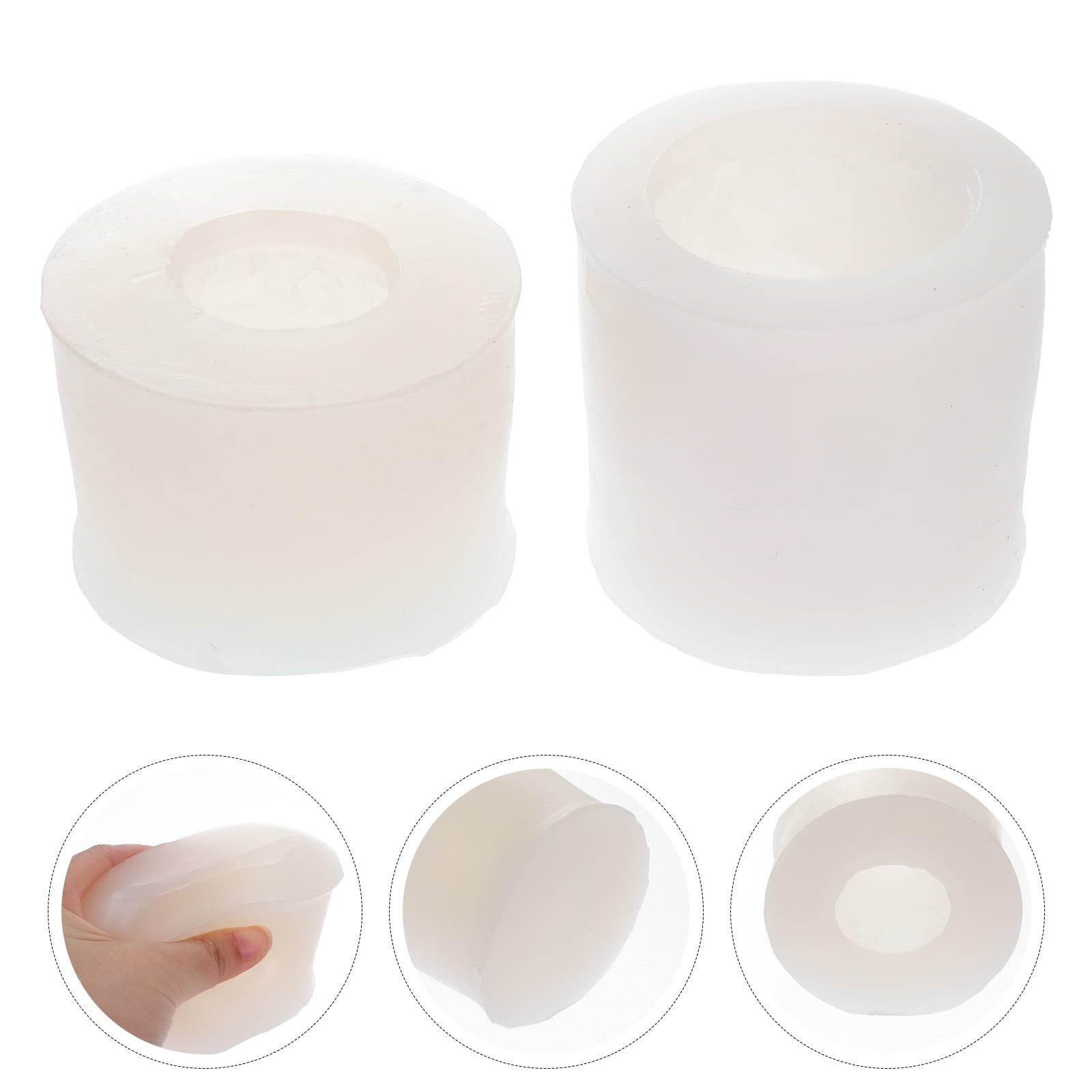 WRISTBIQUE 2Set DIY Casting Molds Candle Making Mold White Aromatherapy ...