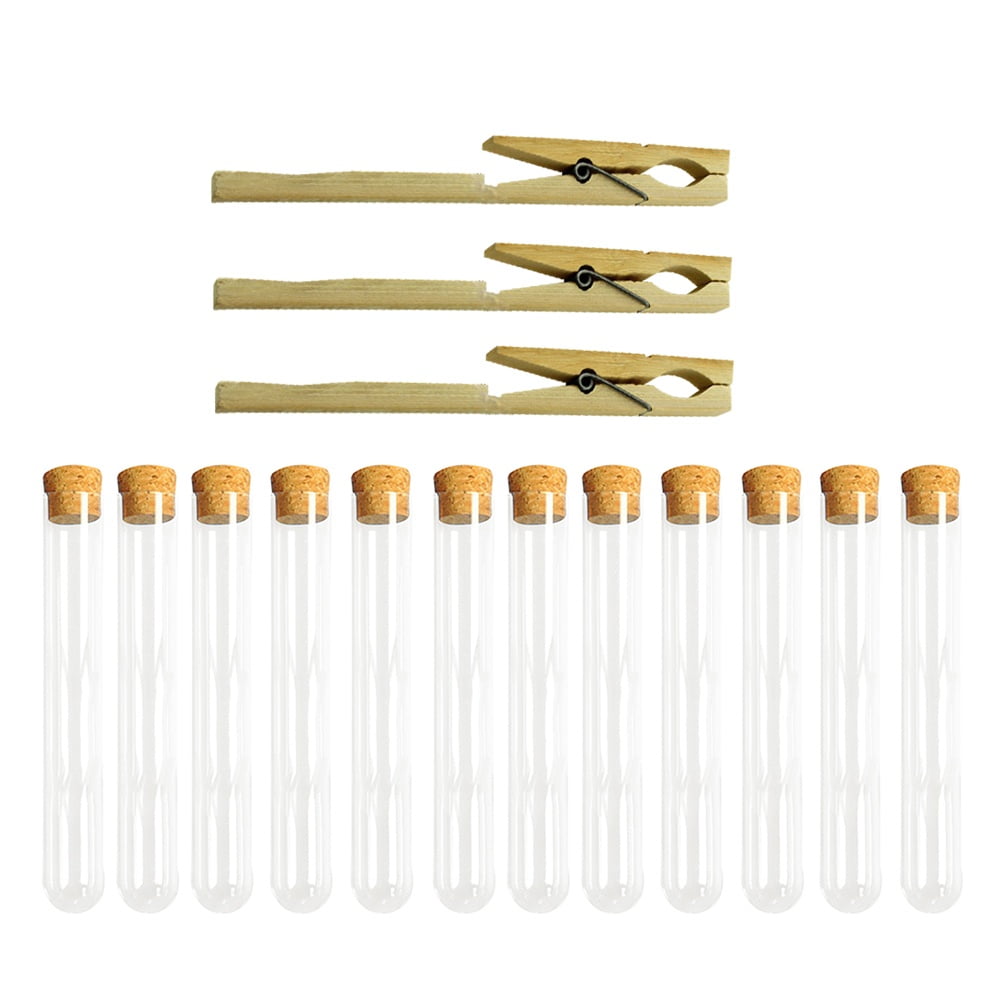 WRISTBIQUE 3 Clips Wooden Test Tube Holder for Scientists and Students ...
