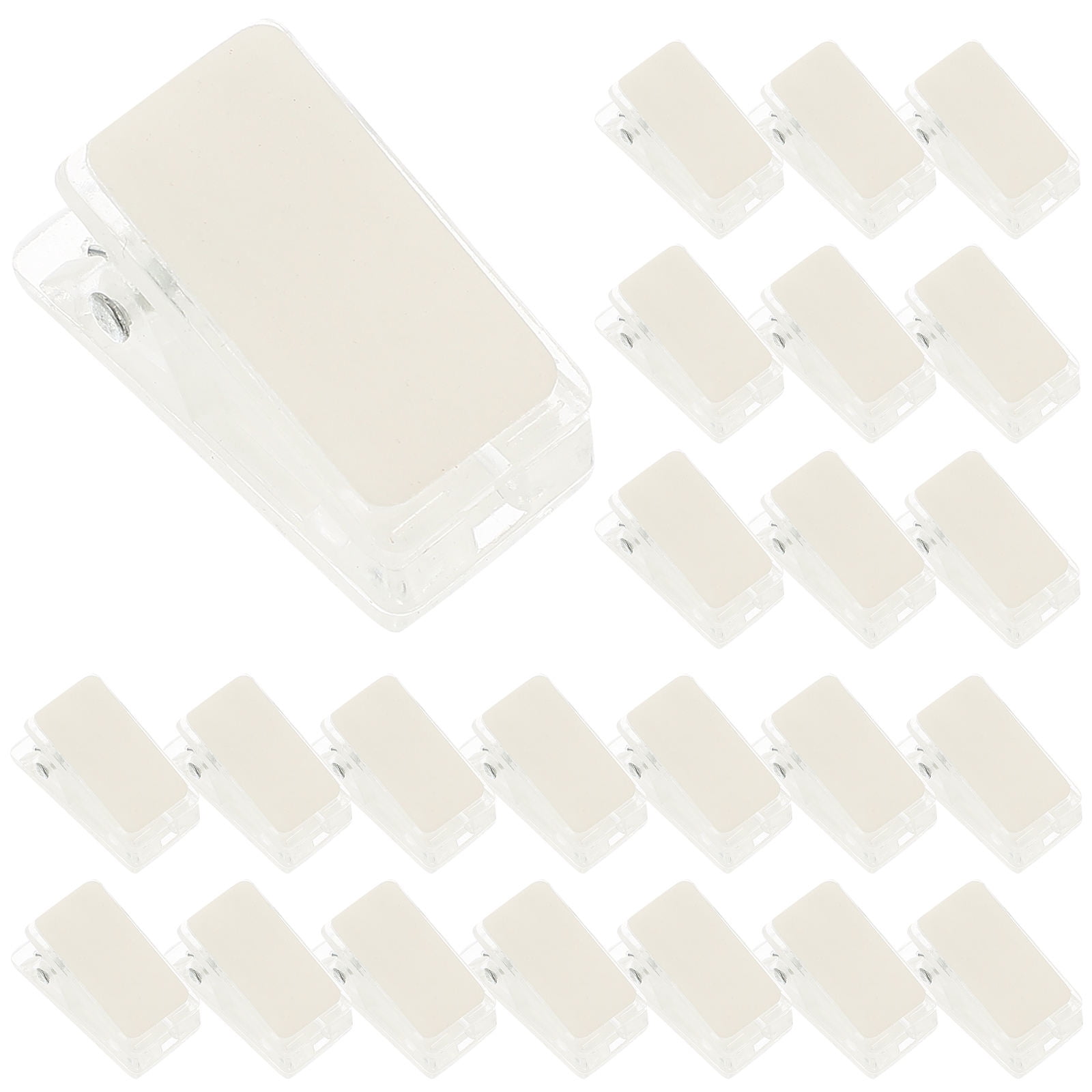 WRISTBIQUE 30Pcs Small Clear Clips Adhesive Wall Clip for Fixing ID ...