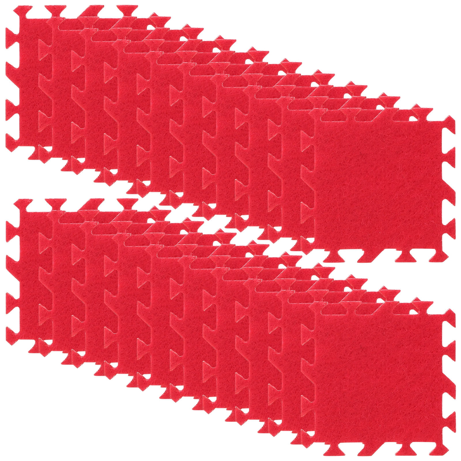 WRISTBIQUE 36pcs Decorative Mini Floor Mat Cloth Red for Doll House ...