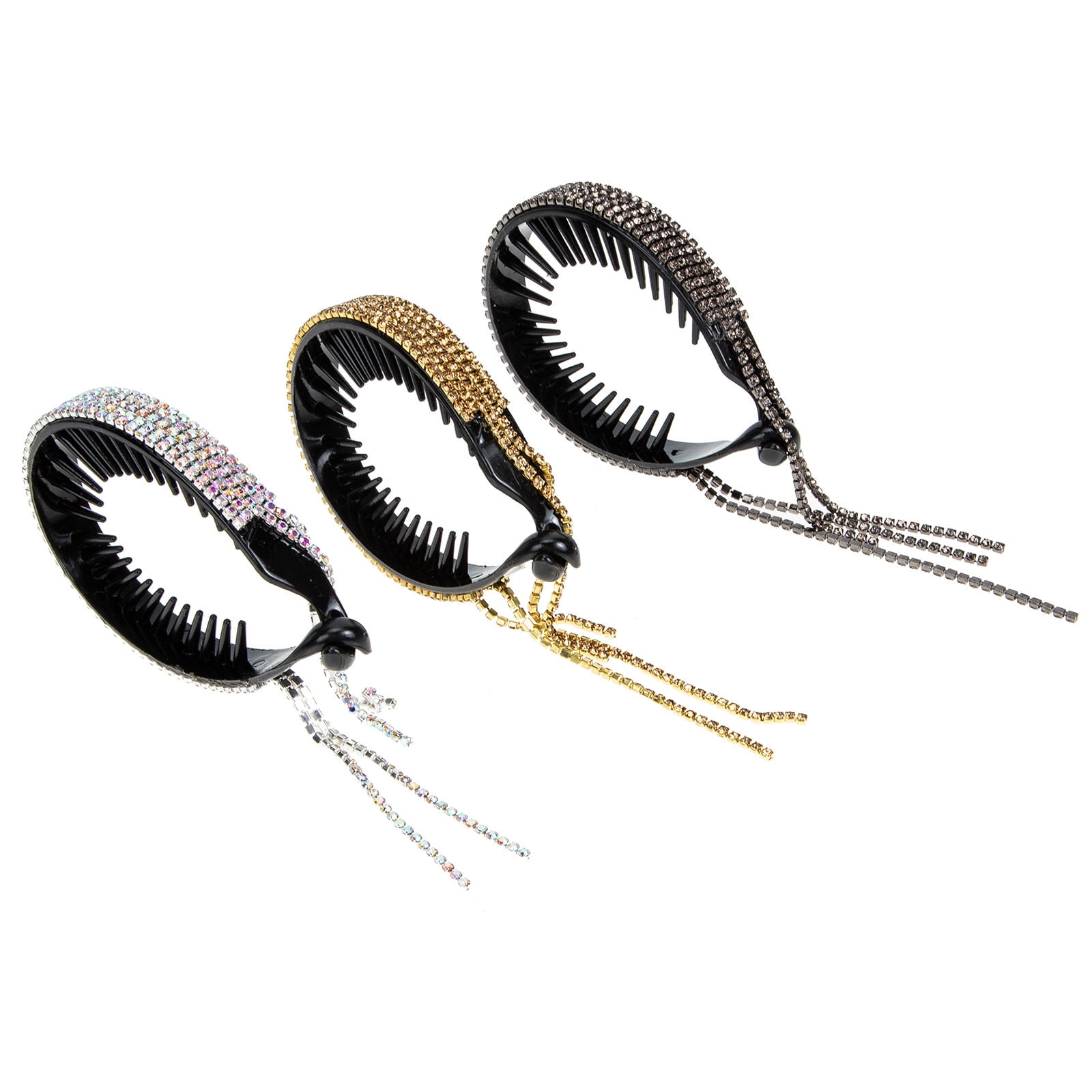 WRISTBIQUE 3Set Banana Clip Hair Comb Small Banana Clips Hair Assorted ...