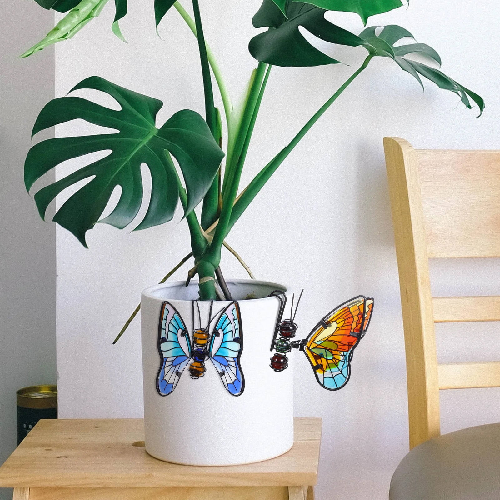 WRISTBIQUE 3pcs Butterfly Figurine Flower Pot Hanger Charming Garden Decor For Planters Design ...