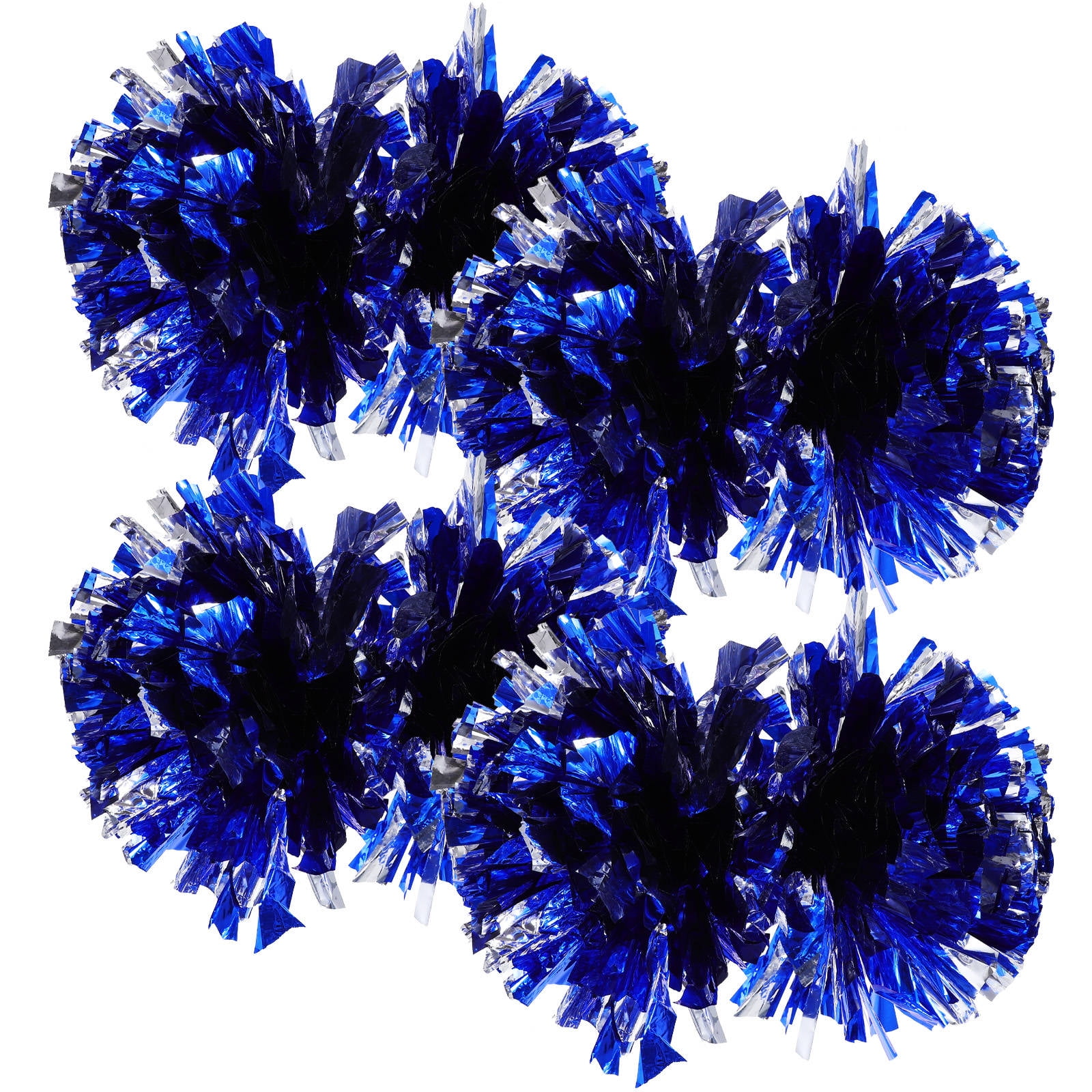 WRISTBIQUE 4Pcs Cheerleading Pom Poms Blue Silver Non Shedding and ...
