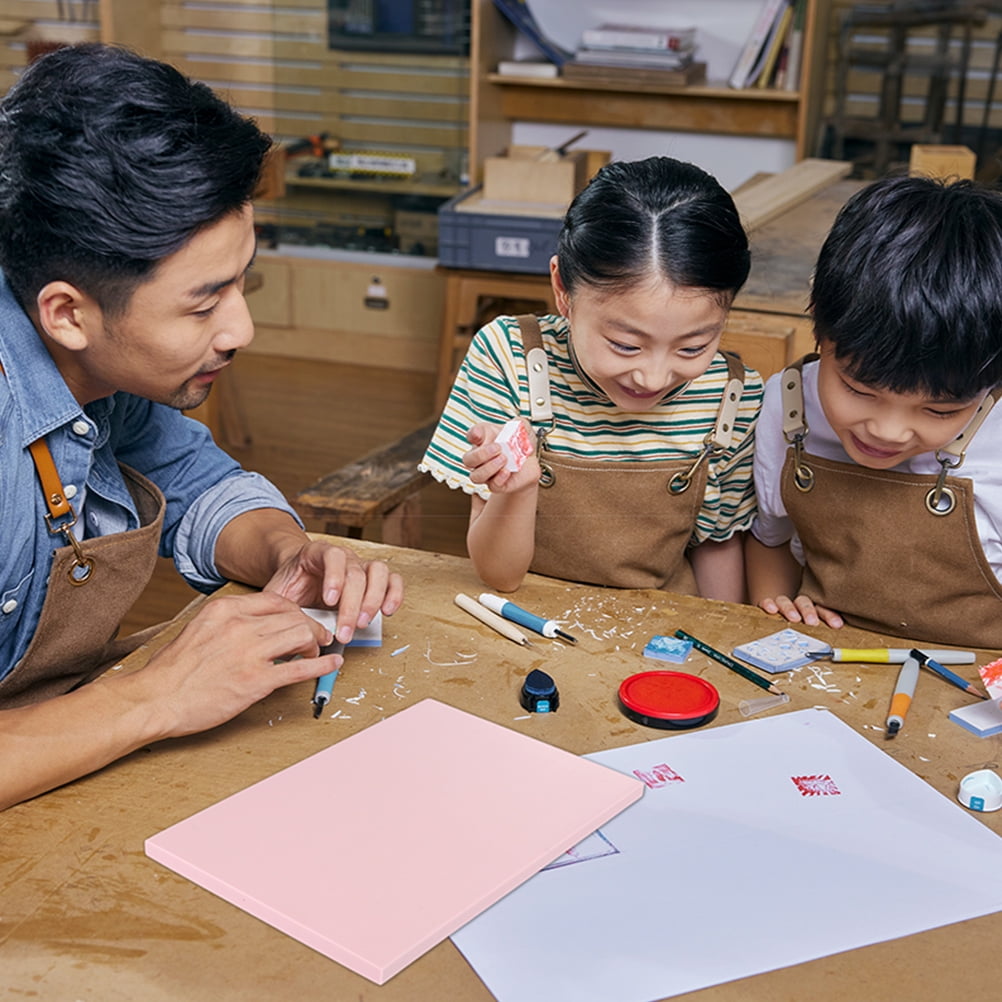 WRISTBIQUE 4Pcs DIY Design Rubber Carving Blocks for Stamp Making ...