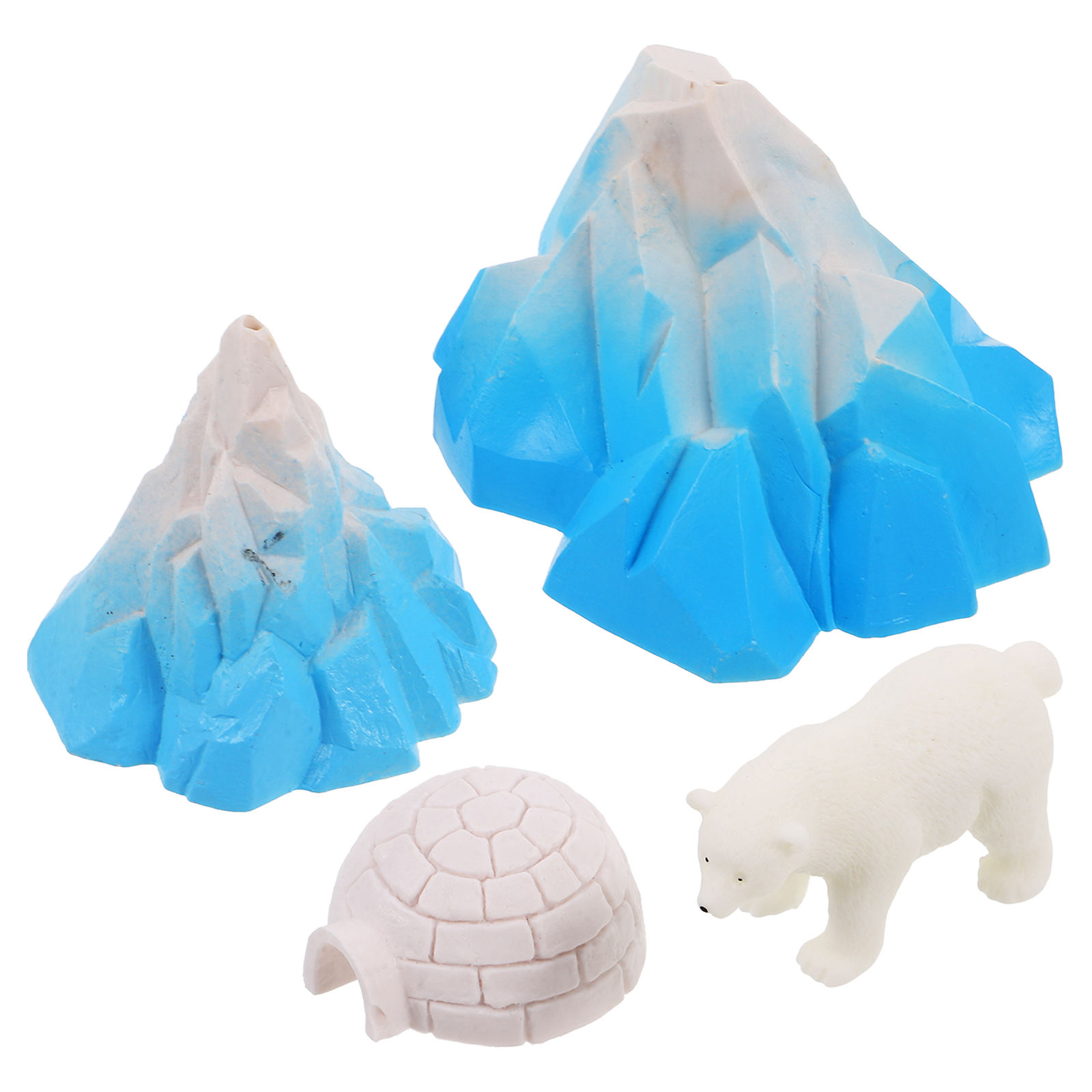 WRISTBIQUE Igloo Model 4Pcs Plastic Multi For Desk Ornament Arctic ...