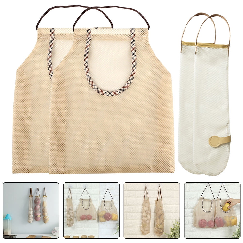 WRISTBIQUE Hanging Storage Mesh Bags 4Pcs for Fruits and Vegetables ...