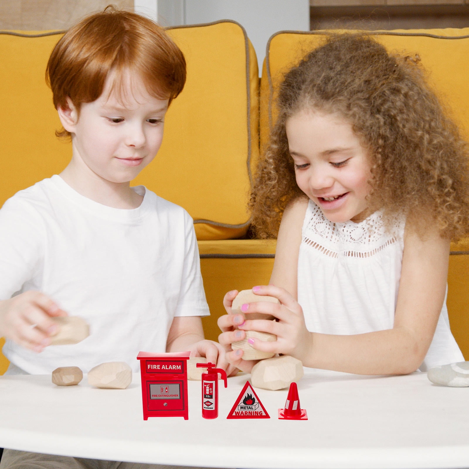 WRISTBIQUE Toy Firefighter Ladder Fire Ladder Toy Red Plastic 4 Sets 3 ...