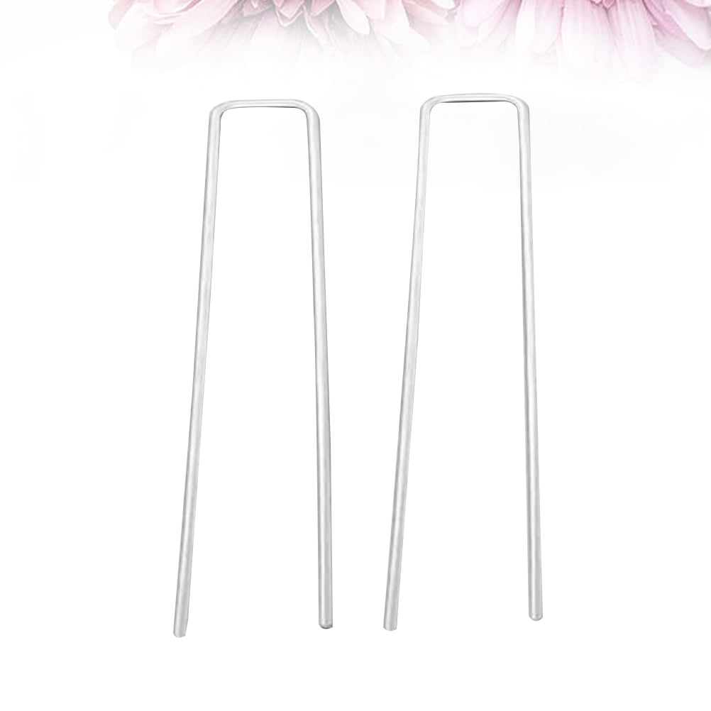 WRISTBIQUE Pet Turf Nails U-Shape Zinc Plating 50Pcs 1.1x0.98x5.9In ...