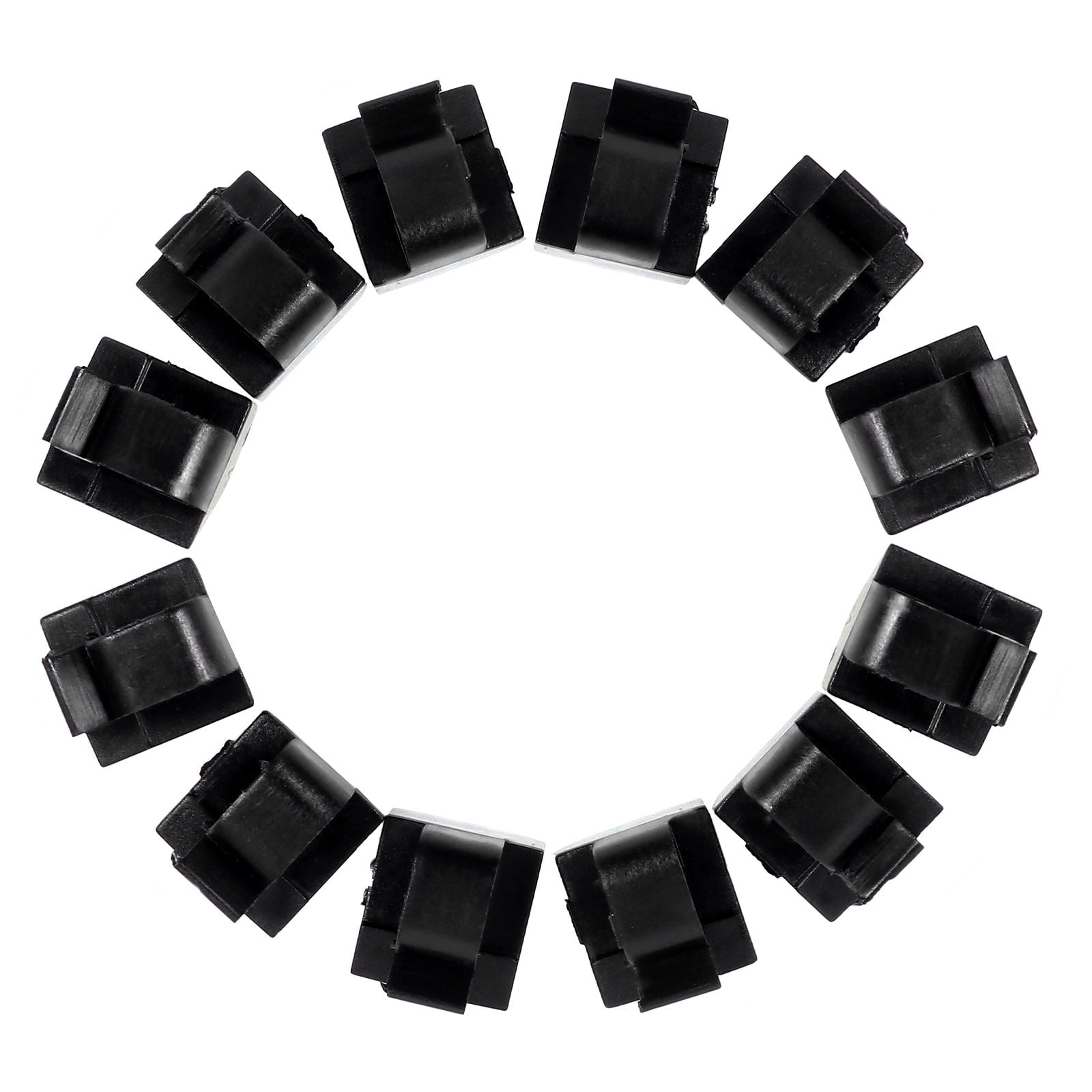 WRISTBIQUE 50Pcs Self-Adhesive Cable Clamp for Cord Management in Black ...