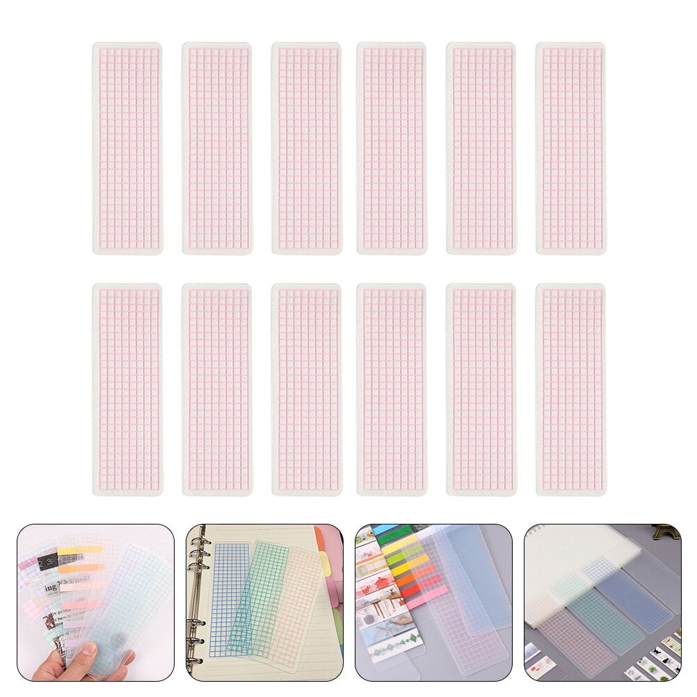 WRISTBIQUE 50Pcs Tape Sample Boards Washi Tape Cute Pink Round Corner ...