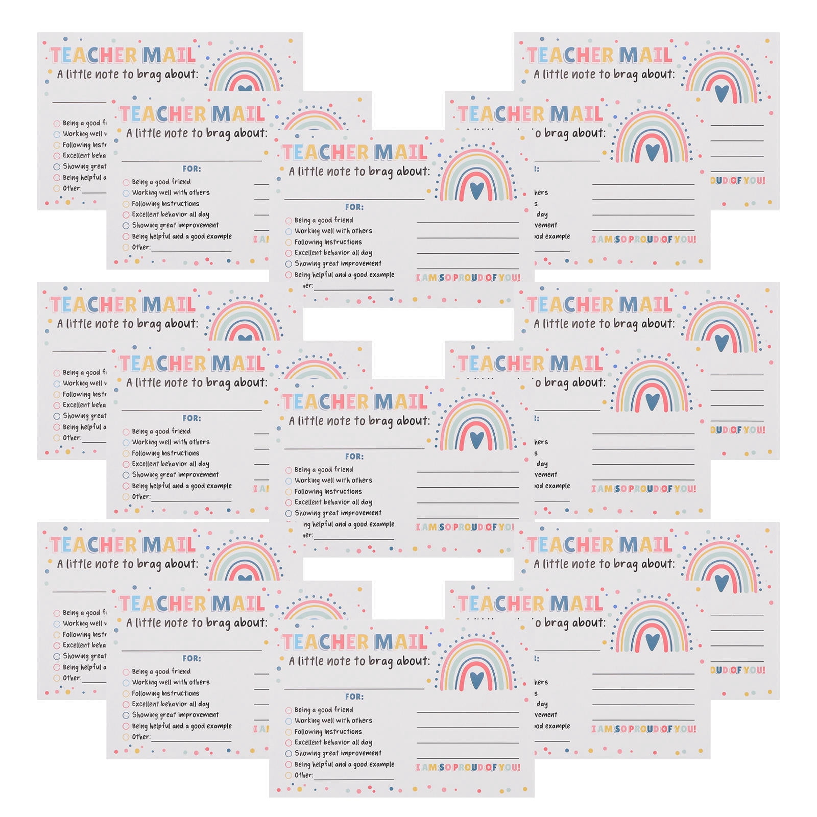 WRISTBIQUE 50Pcs Teacher Mail Card for Back to School and Welcome to ...