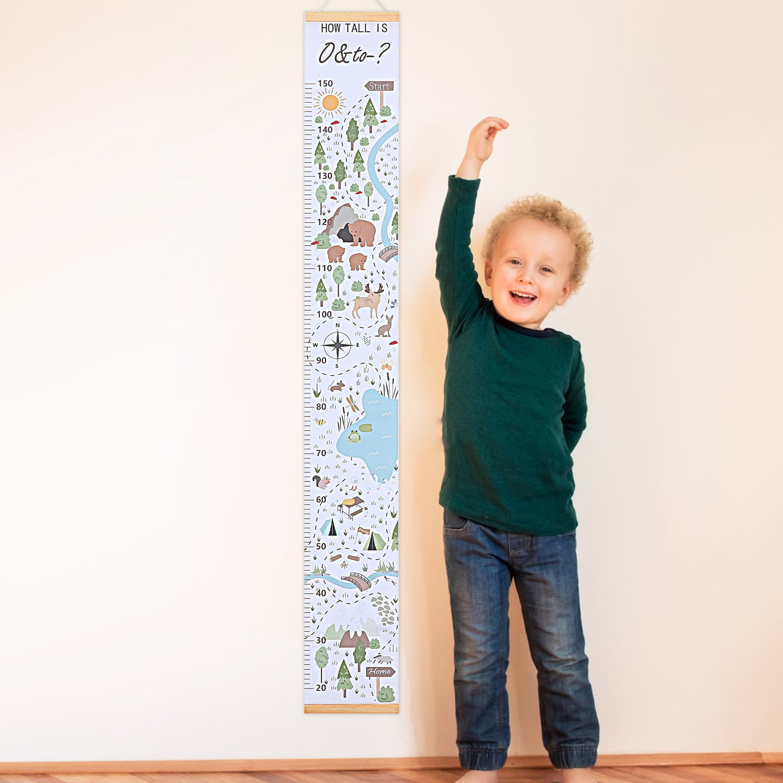 WRISTBIQUE 5Pack Kids Cartoon Growth Chart Rectangular Shape Wall ...
