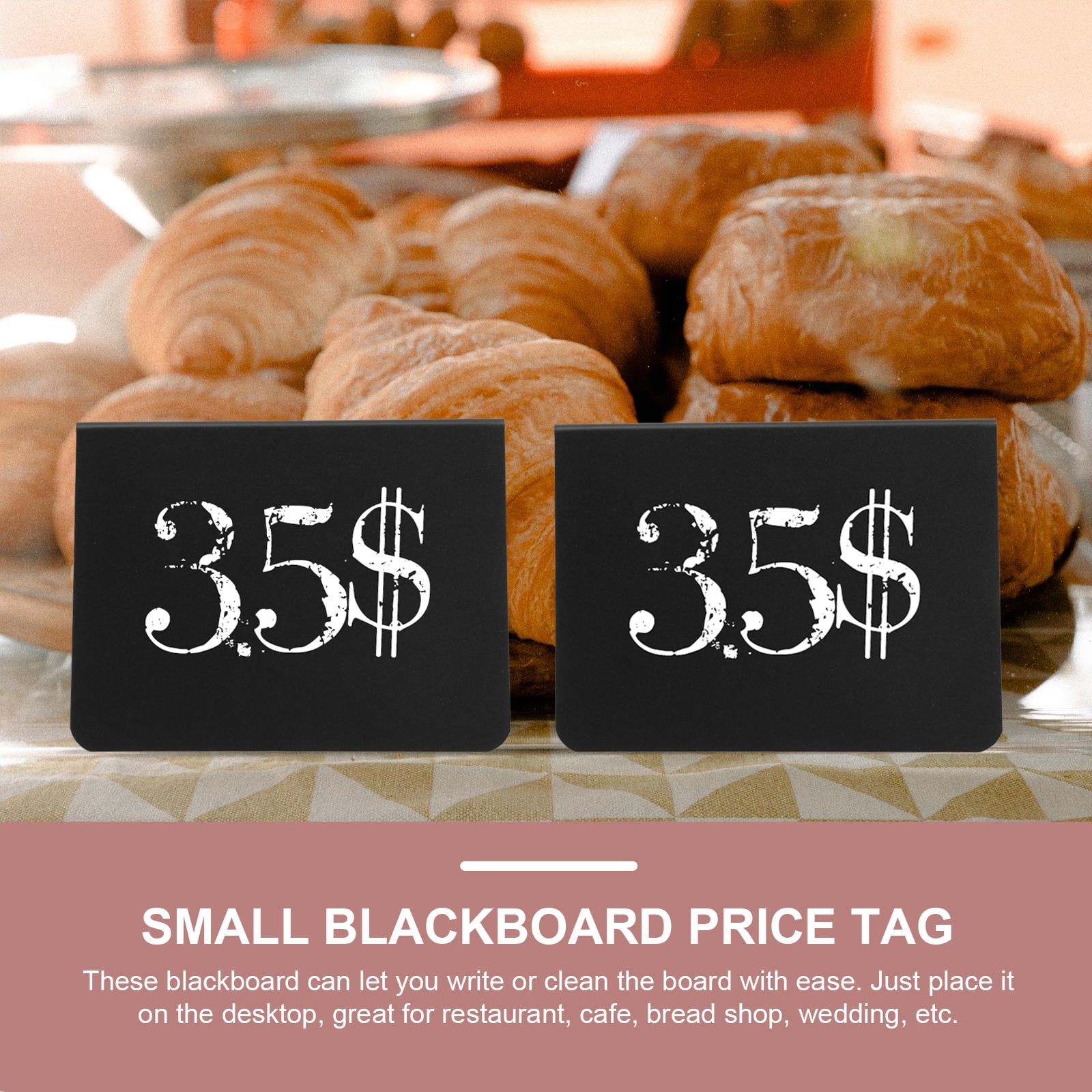 WRISTBIQUE 6Mini Chalk Board Signs for Weddings and Workplace Use Black ...