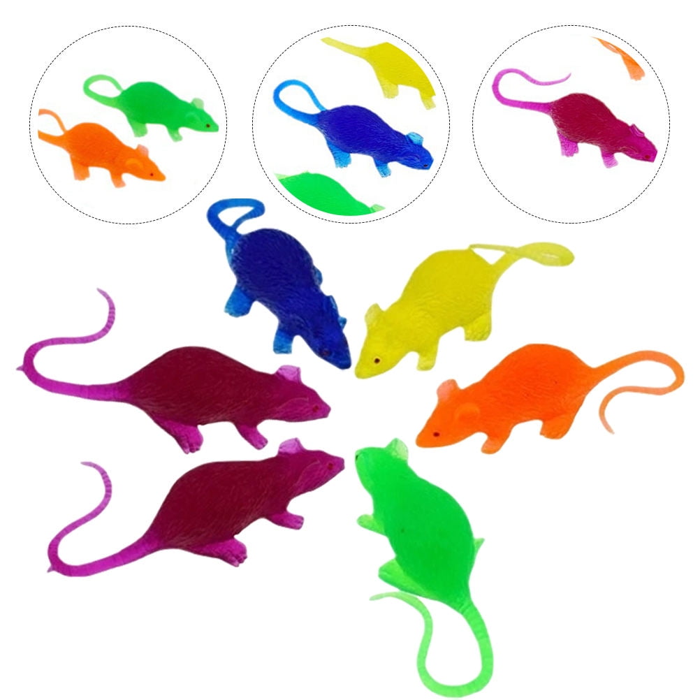 WRISTBIQUE PVC Prank Rats 6Set Realistic Toy Mice for Kids Costume ...