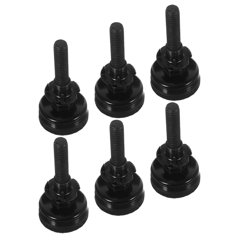 WRISTBIQUE 6Pcs Black Carbon Steel Furniture Leveler for Adjustable ...