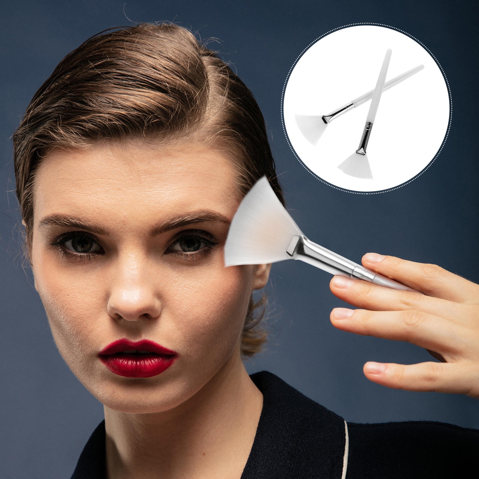 WRISTBIQUE 6Pcs Fan Brushes for Skin Treatment Brush DIY Cosmetics ...