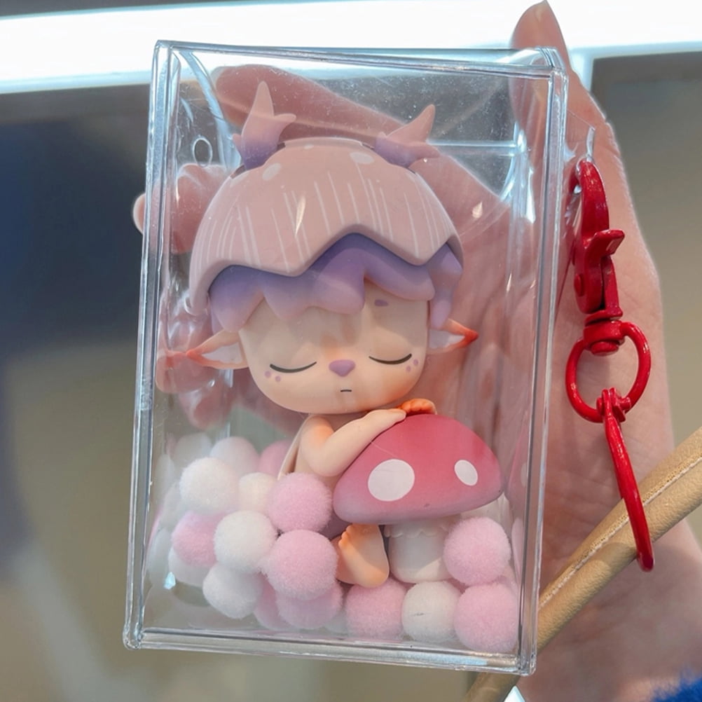 WRISTBIQUE 6Pcs Mini Doll Container Transparent Display Bags for Toys ...