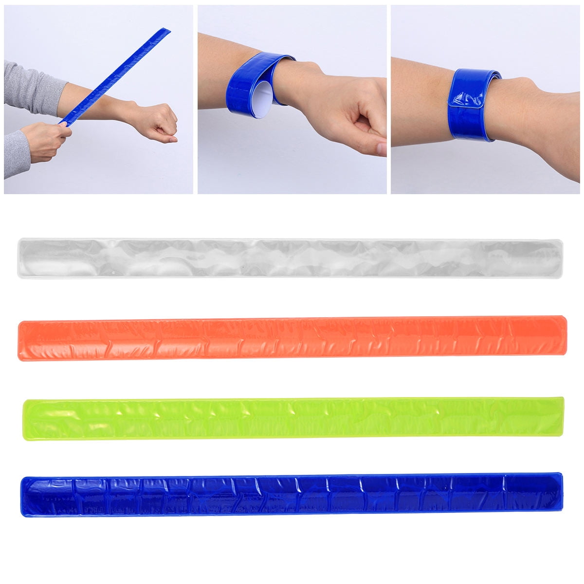 WRISTBIQUE 8Pcs High Visibility Reflective Arm Bands PVC Assorted Color ...