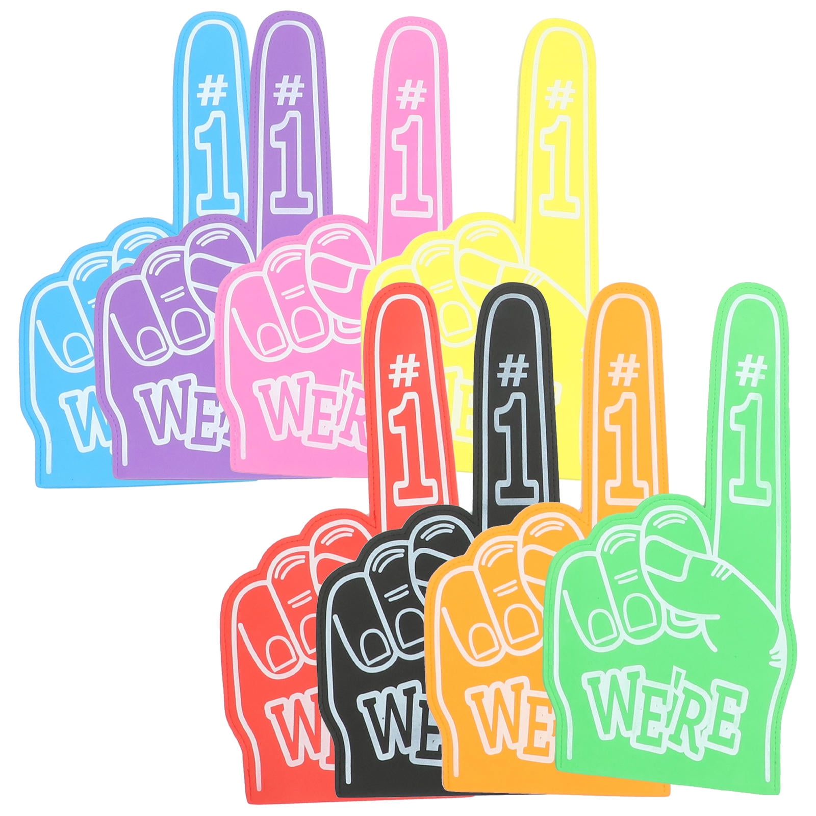 WRISTBIQUE 8Pcs Bright Colors Cheerleading Foam Hand for Sports Events ...