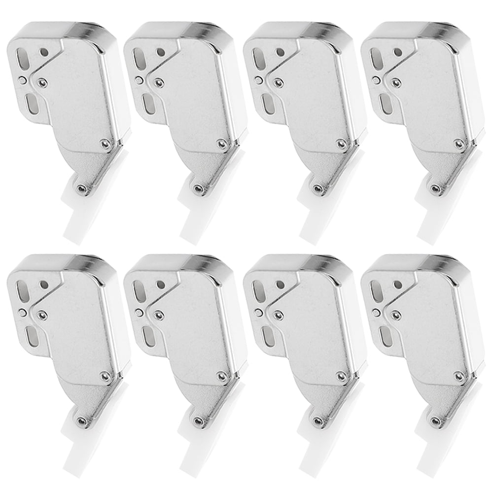 WRISTBIQUE 8pcs Silver Spring Loaded Push to Open Cabinet Latch Cold ...