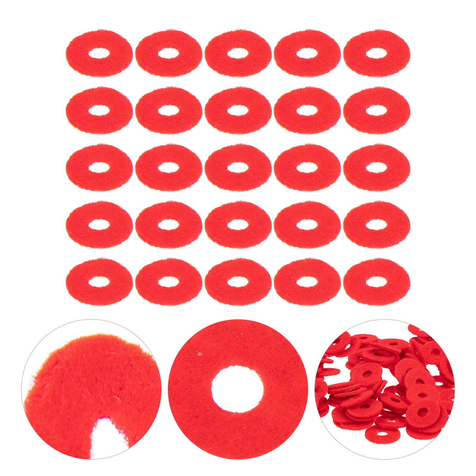 WRISTBIQUE 90Pcs Red Felt Piano Keyboard Washers for Leveling Key ...