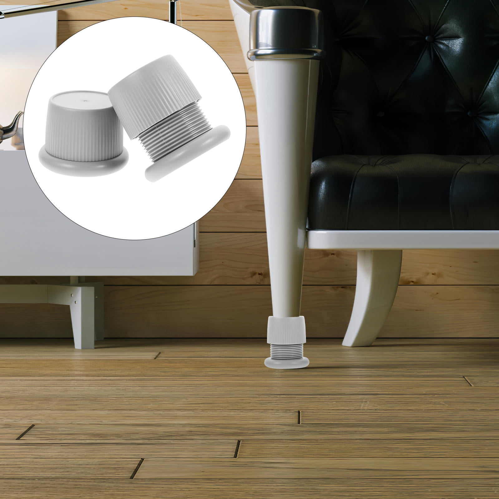 WRISTBIQUE 2Pcs Adjustable Grey Bed Stoppers with Wall Bumper Headboard ...