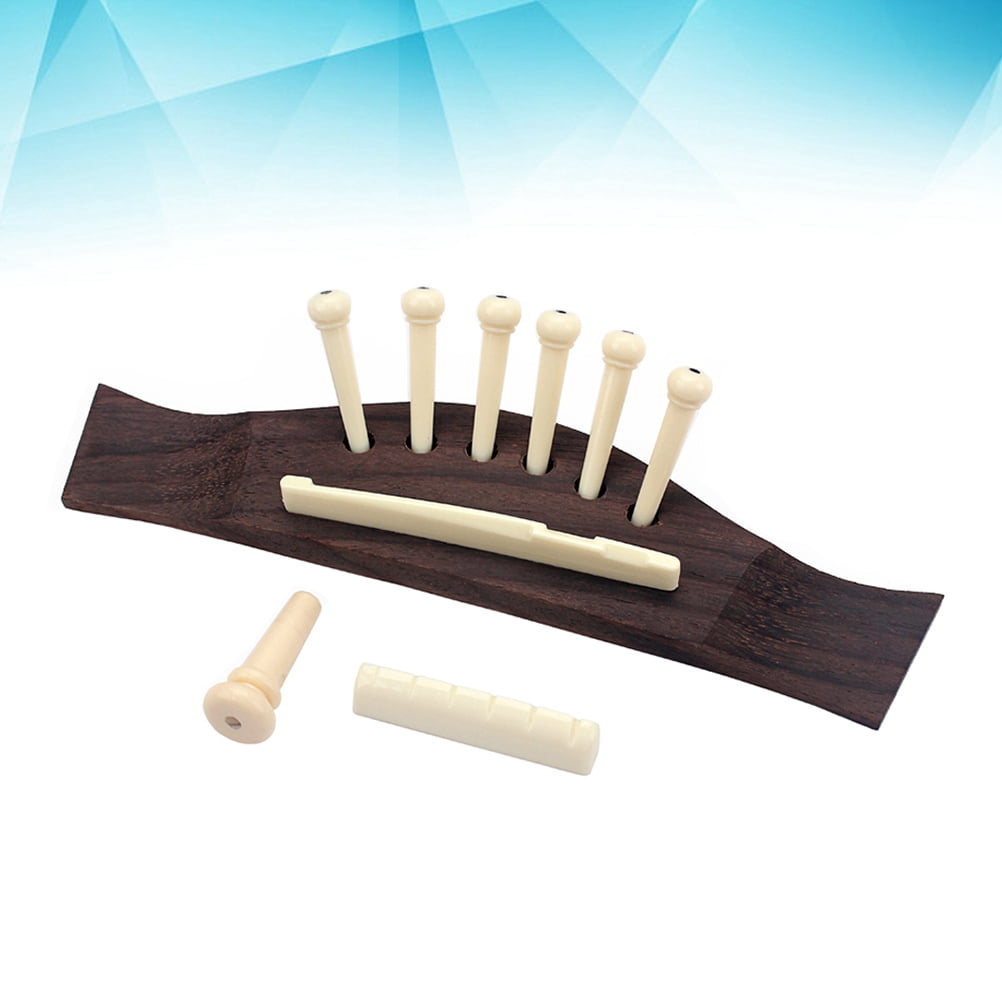 WRISTBIQUE Precision Slotted Acoustic Guitar Bridge and Saddle Kit in ...