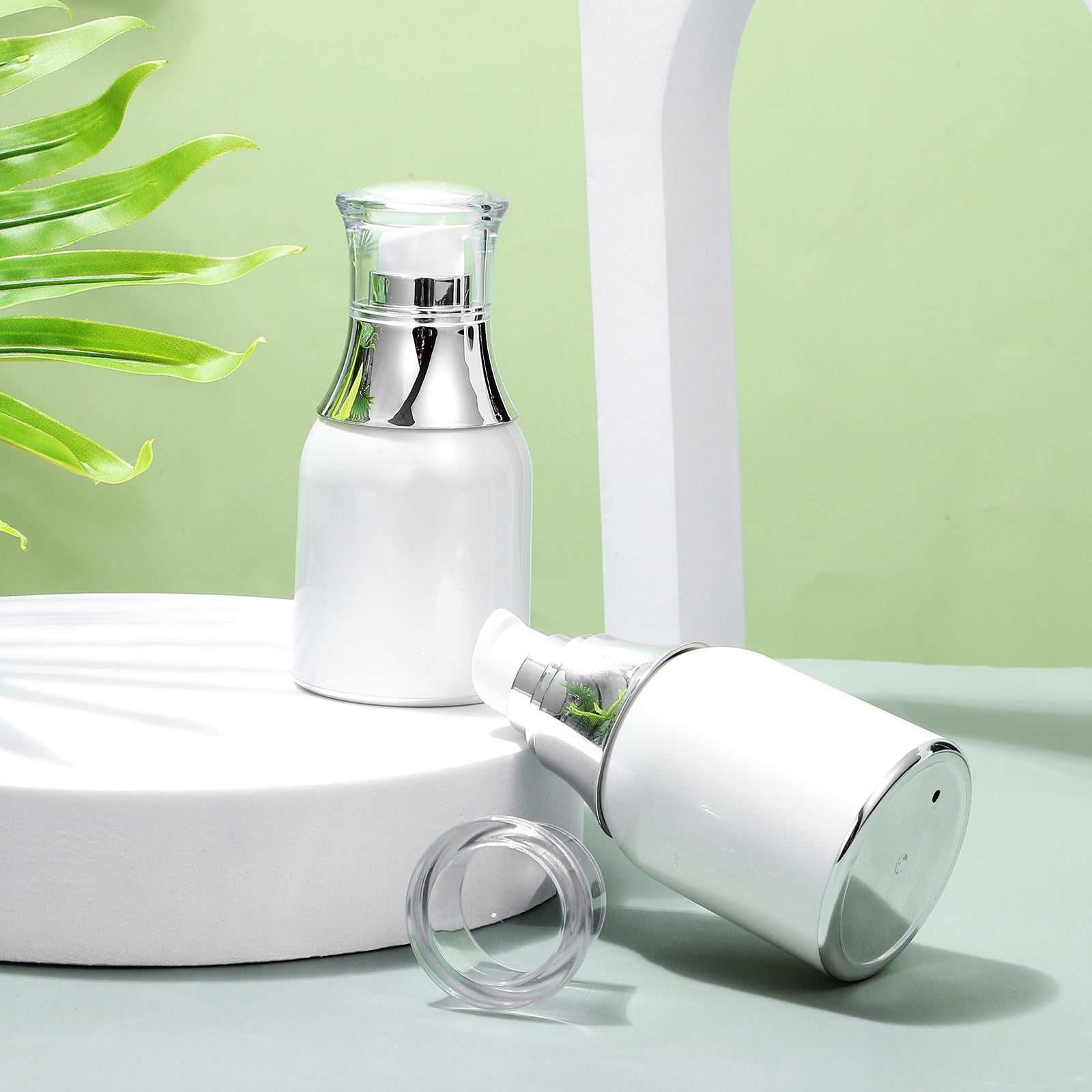 WRISTBIQUE Acrylic Airless Pump Vacuum Bottles 3 Pcs Vacuum-pressed ...