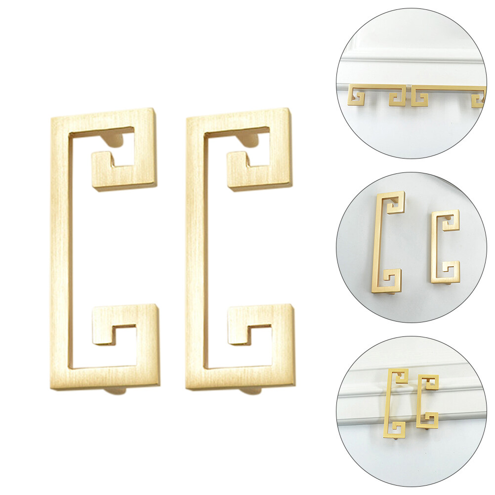 WRISTBIQUE Antique Style Golden Cabinet Knobs and Handles for Furniture 2Pcs 10.3x3.9x2.3in ...