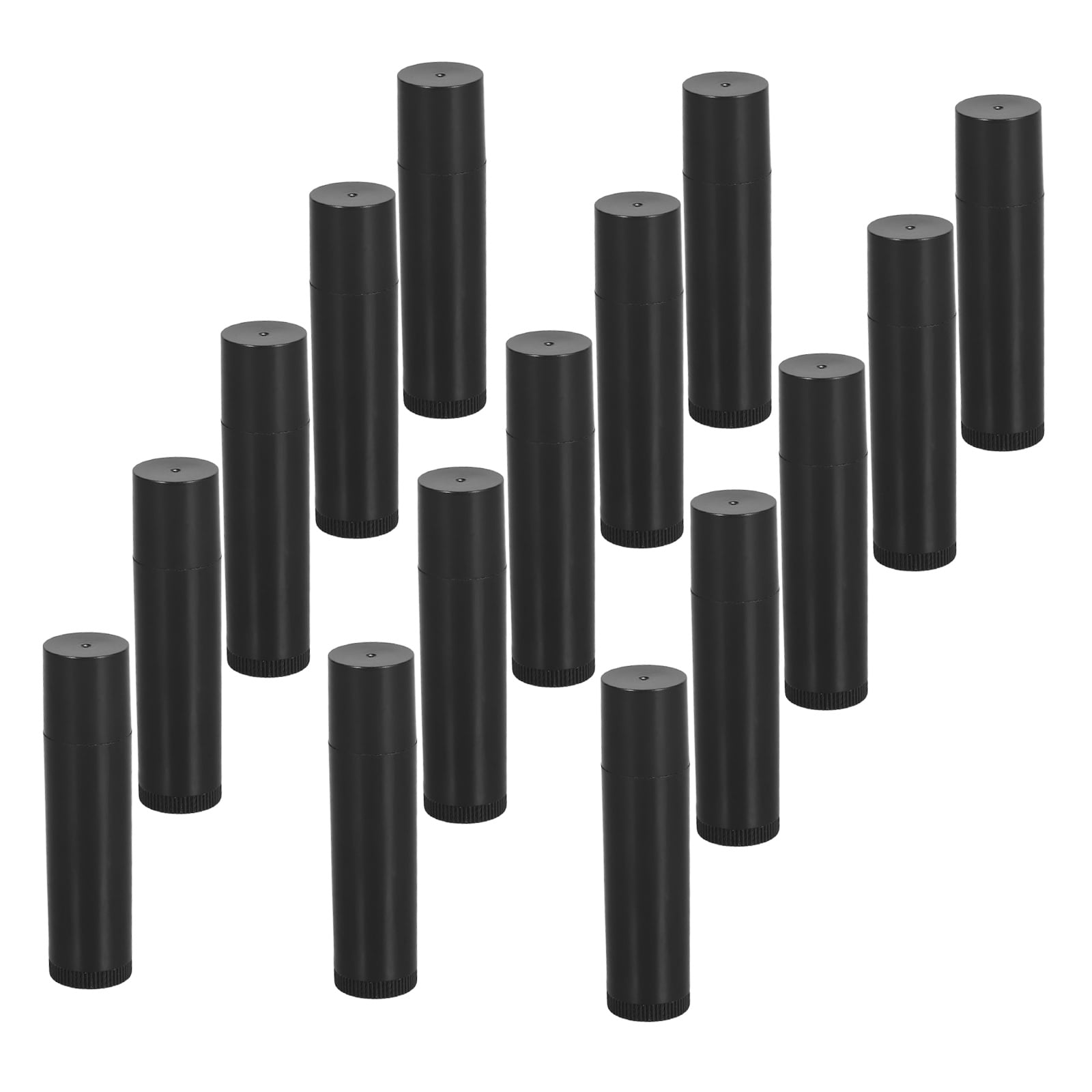 WRISTBIQUE Black Cylindrical Tubes 30Pcs Plastic Diy Storage Containers ...