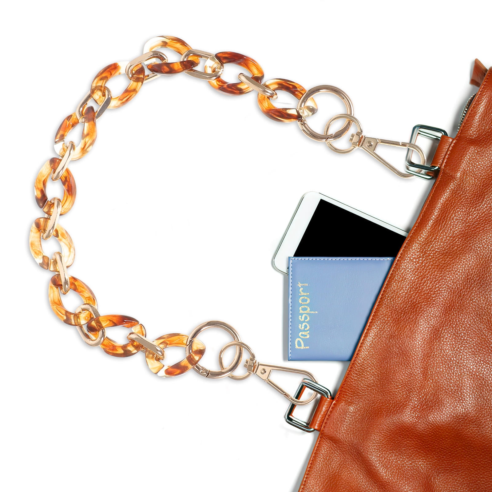 WRISTBIQUE Chain Strap for Purse 1Set with Amber and Multi Colors for ...