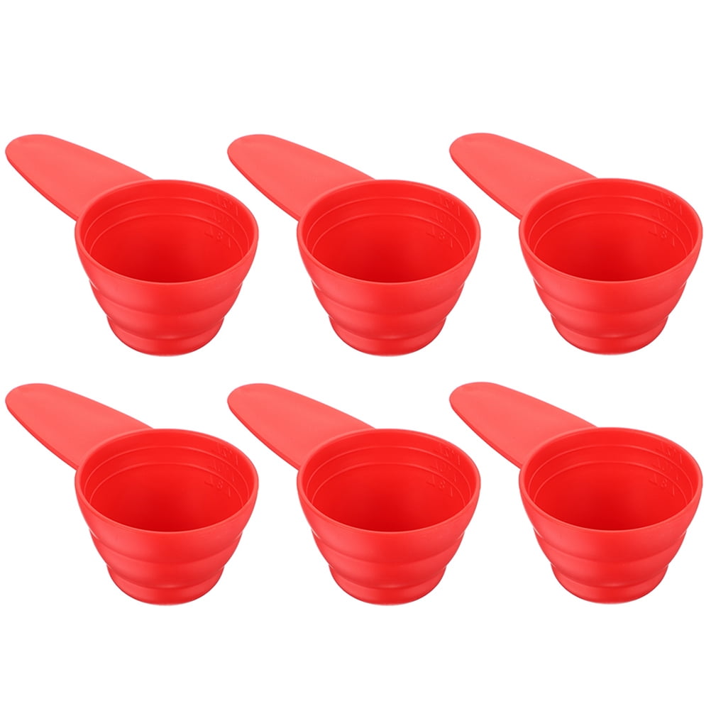 WRISTBIQUE Coffee Measure Scoop 6Pcs Red Abs Plastic for Cooking ...