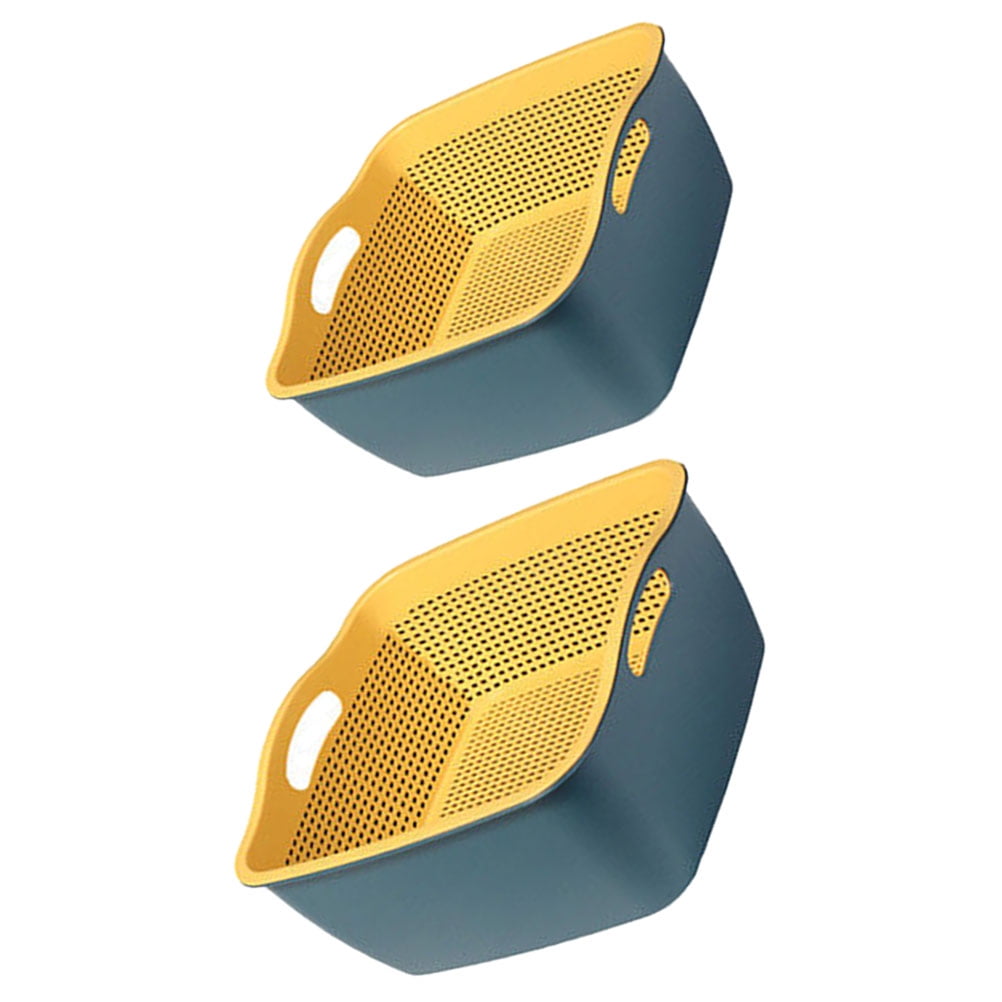 WRISTBIQUE Double Layer Vegetable Washing Basket with Ample Capacity ...