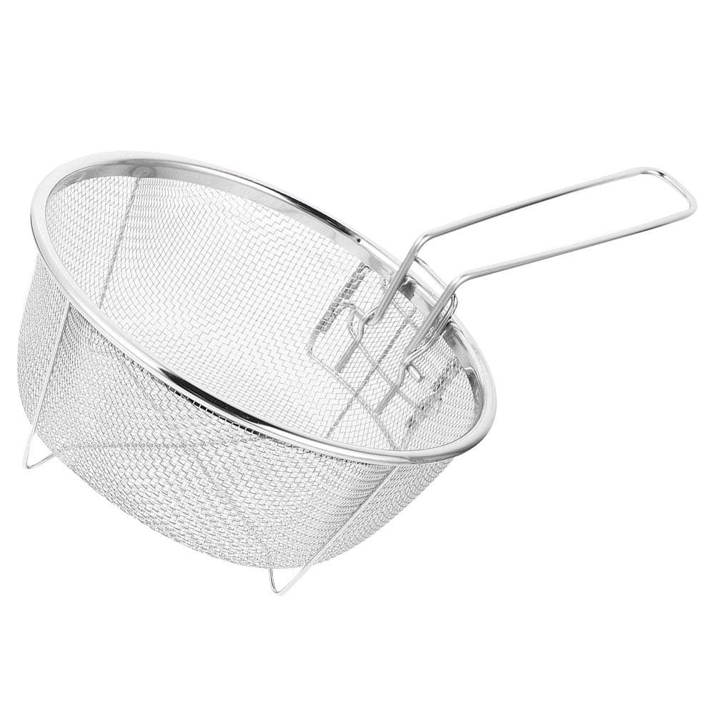 WRISTBIQUE Fry Basket 1Set With Folding Handle For Deep Frying Pot ...