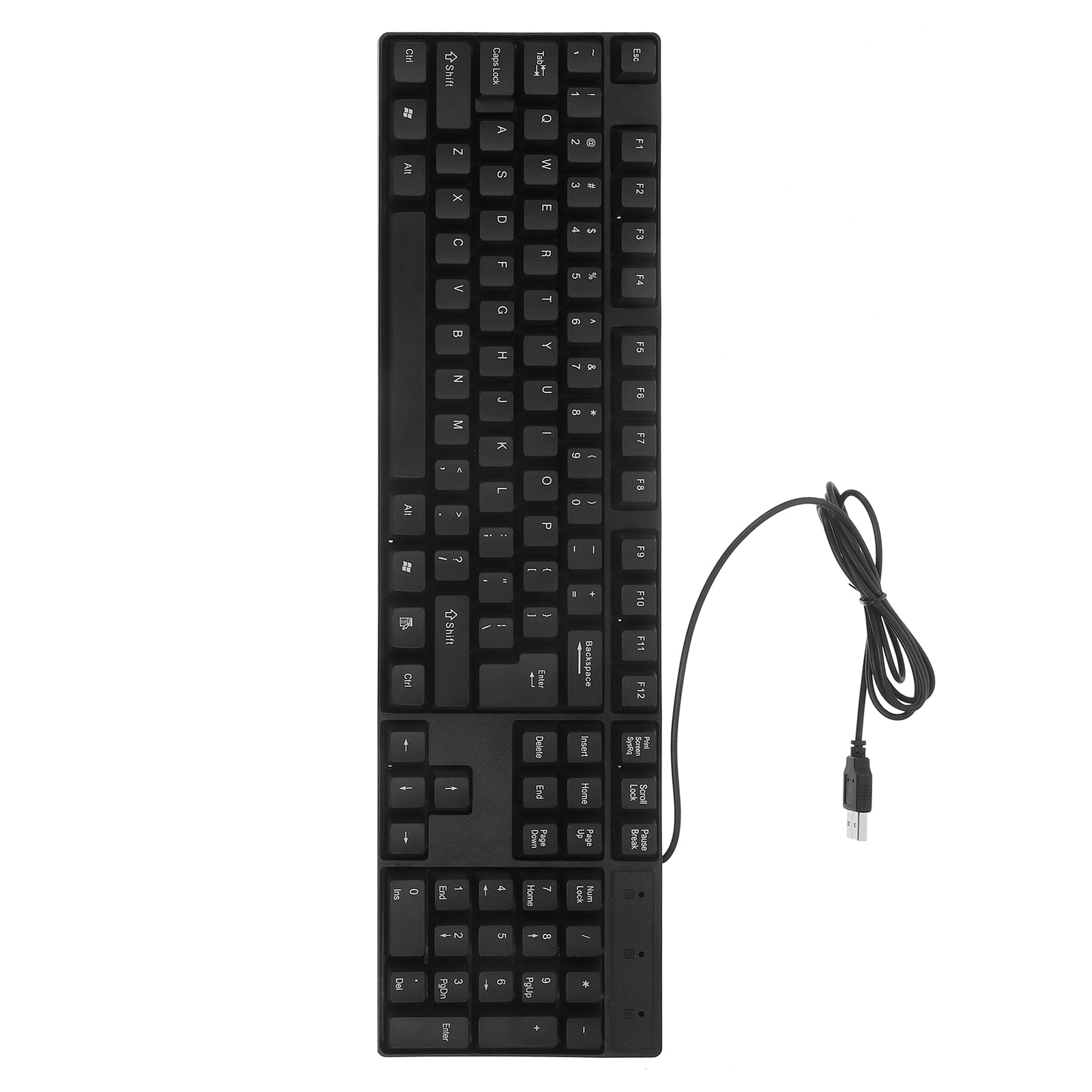 WRISTBIQUE Full Size Keyboard Black ABS Durable for Office Use 1Pcs ...
