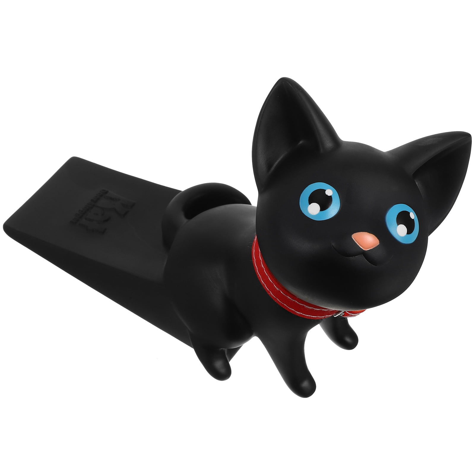 WRISTBIQUE Unique Cat Shaped Door Wedge Black PVC Lightweight for Home ...