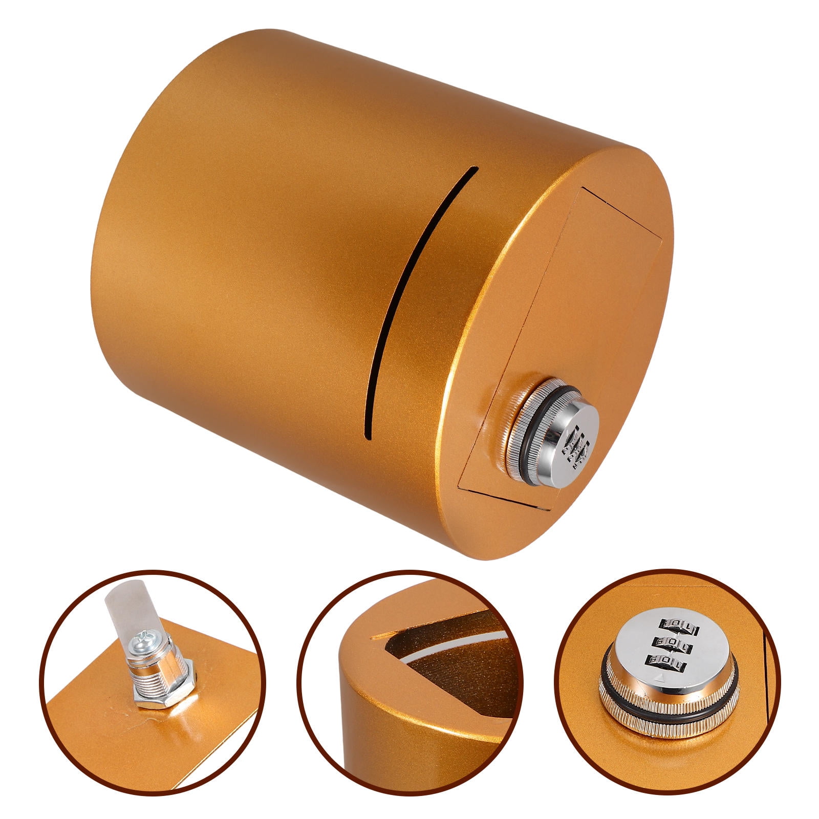 WRISTBIQUE Golden Iron Money Box for Adults, Durable and Secure Storage ...