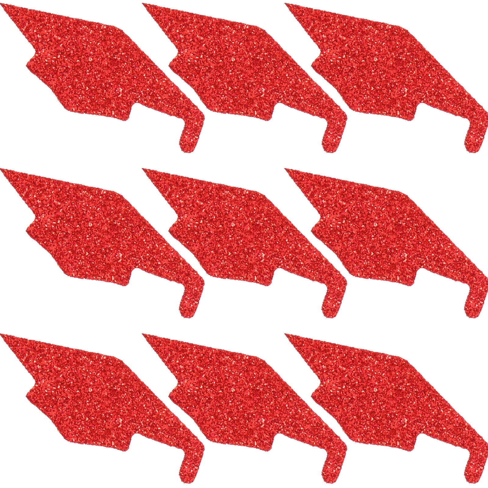 WRISTBIQUE Graduation Caps Confetti Red 5.8X2.5Cm for Graduation Event ...