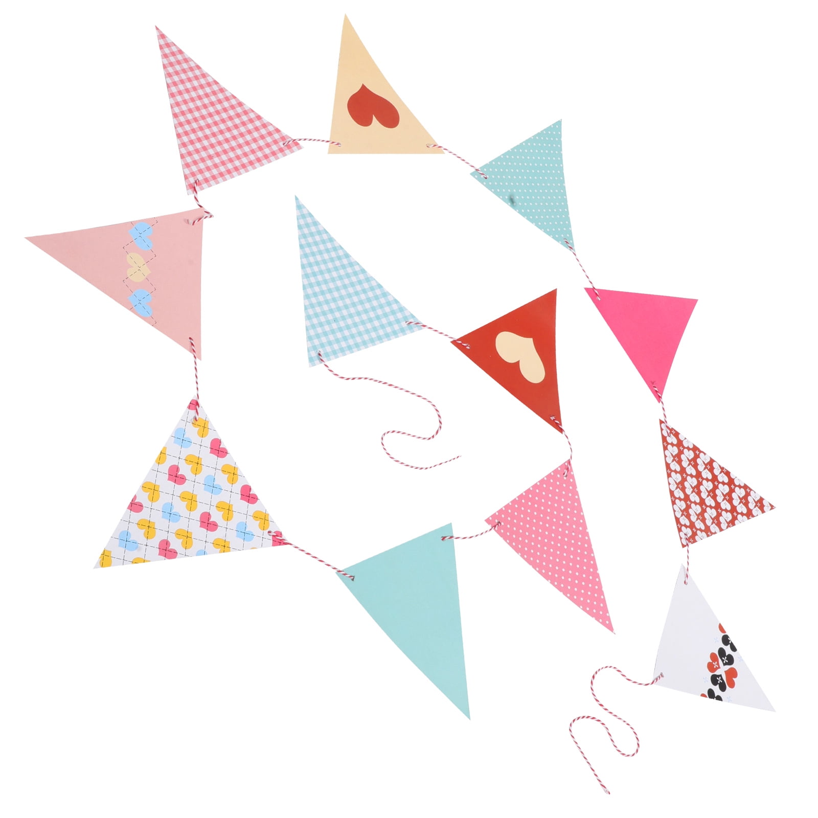 WRISTBIQUE Hanging Banners Triangle Pennant Banner Flag 1Set Assorted ...