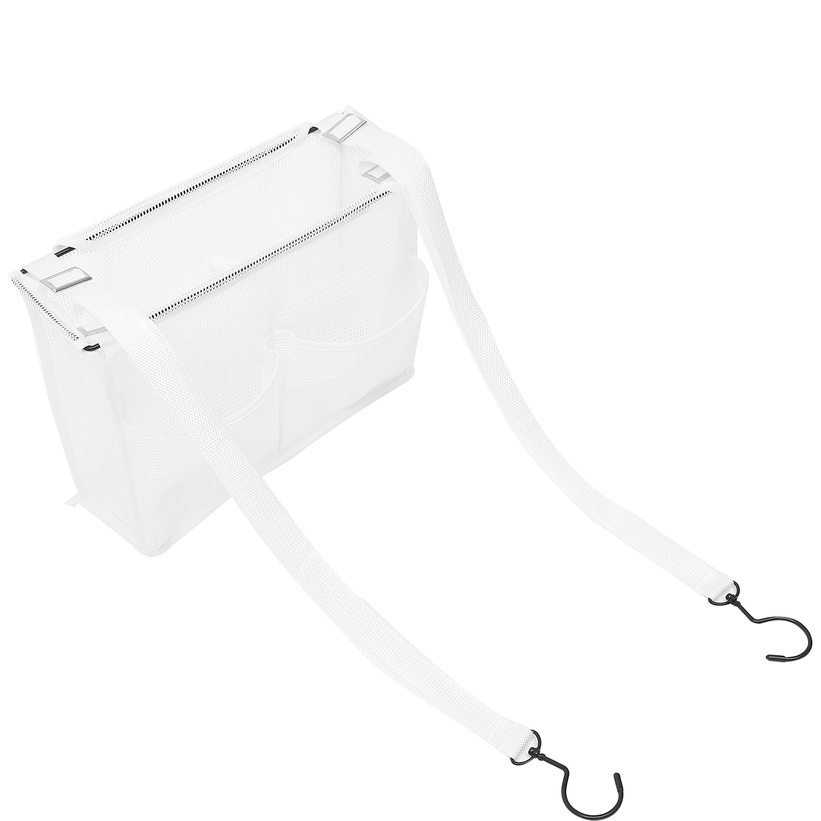 WRISTBIQUE White Mesh Hanging Organizer Basket for Bathroom Storage and ...