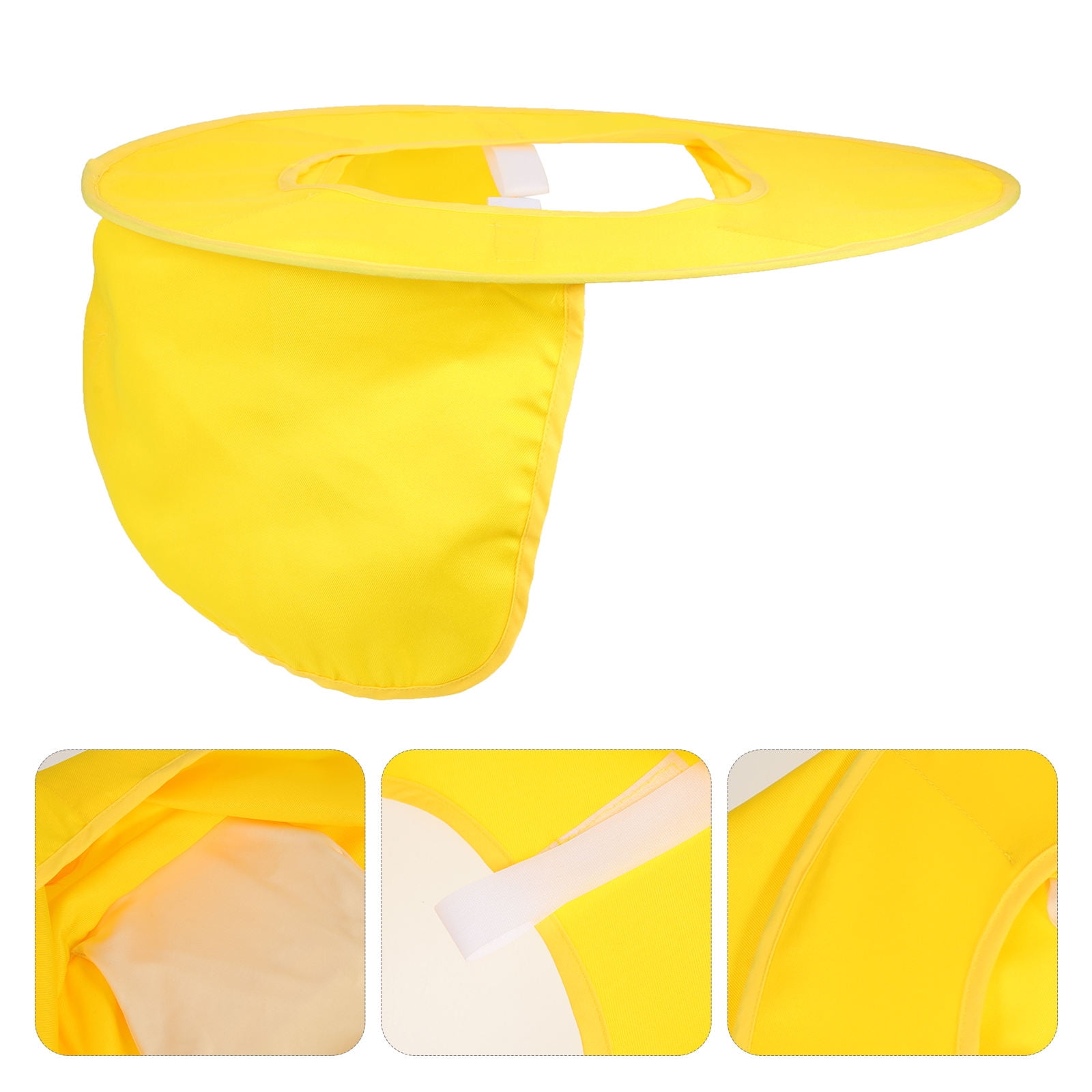 WRISTBIQUE Helmet Neck Protector Yellow 1Pcs 18.5x16.5x8.7in Practical ...