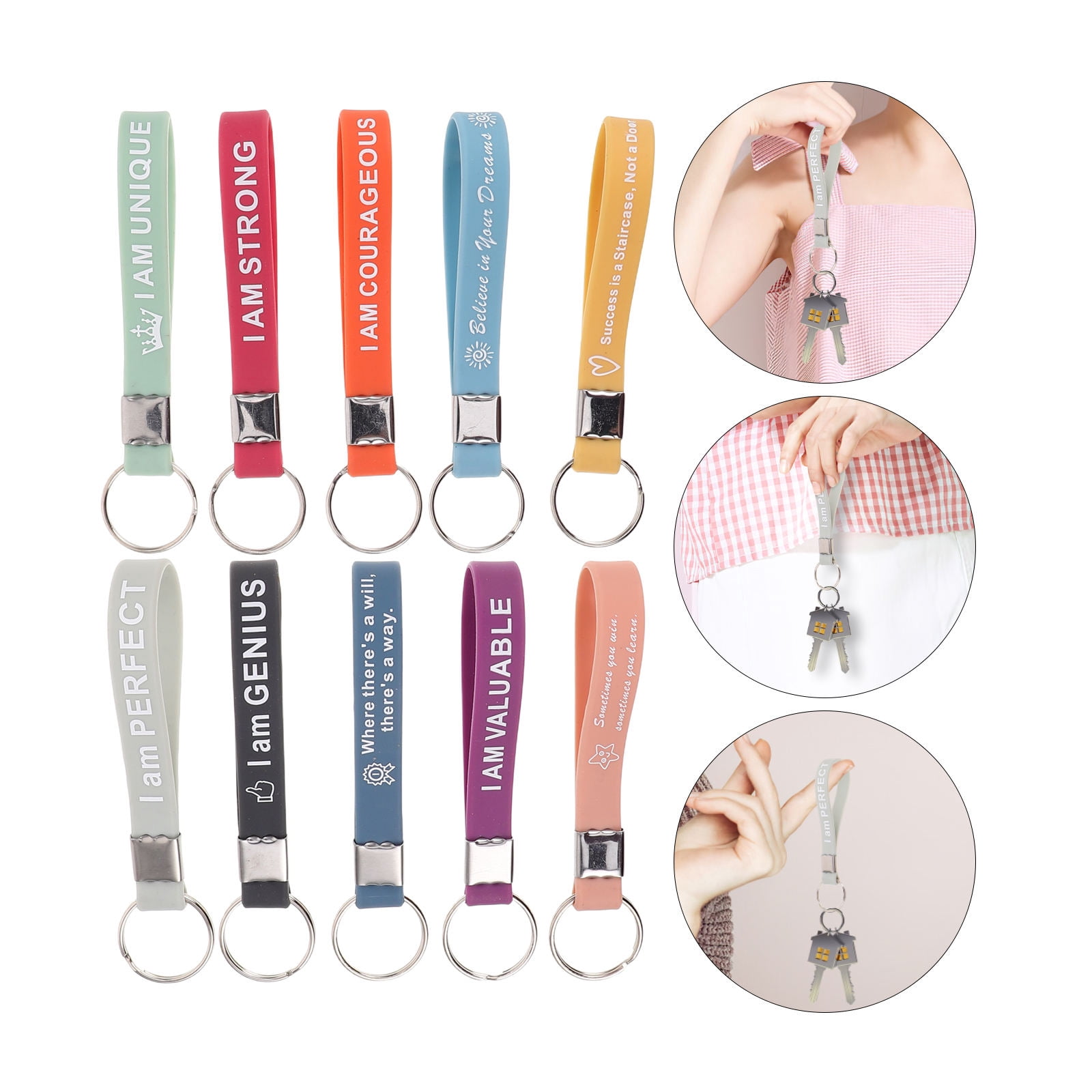 WRISTBIQUE Teacher Keychain Multi Motivational Quotes 60Pcs 1In ...