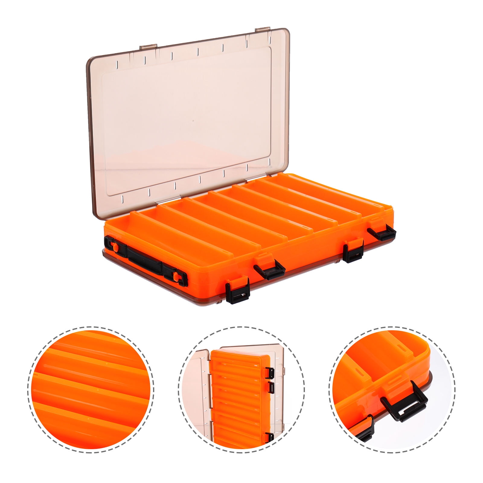 WRISTBIQUE Fishing Lure Storage Boxes Bait Box Orange Waterproof 1Pack ...