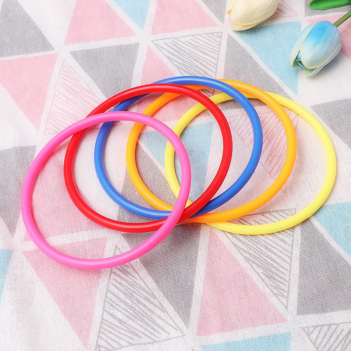 WRISTBIQUE Plastic Toss Ring 32Pcs For Outdoor Family Games Multi-Color ...