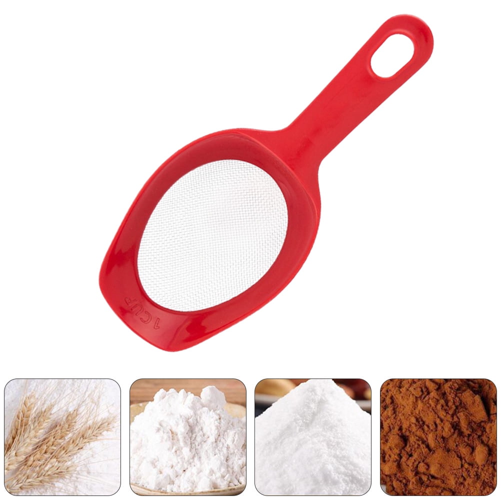 WRISTBIQUE Red Stainless -Operated Flour Sifters 9.04x3.73x1.97 Inch ...