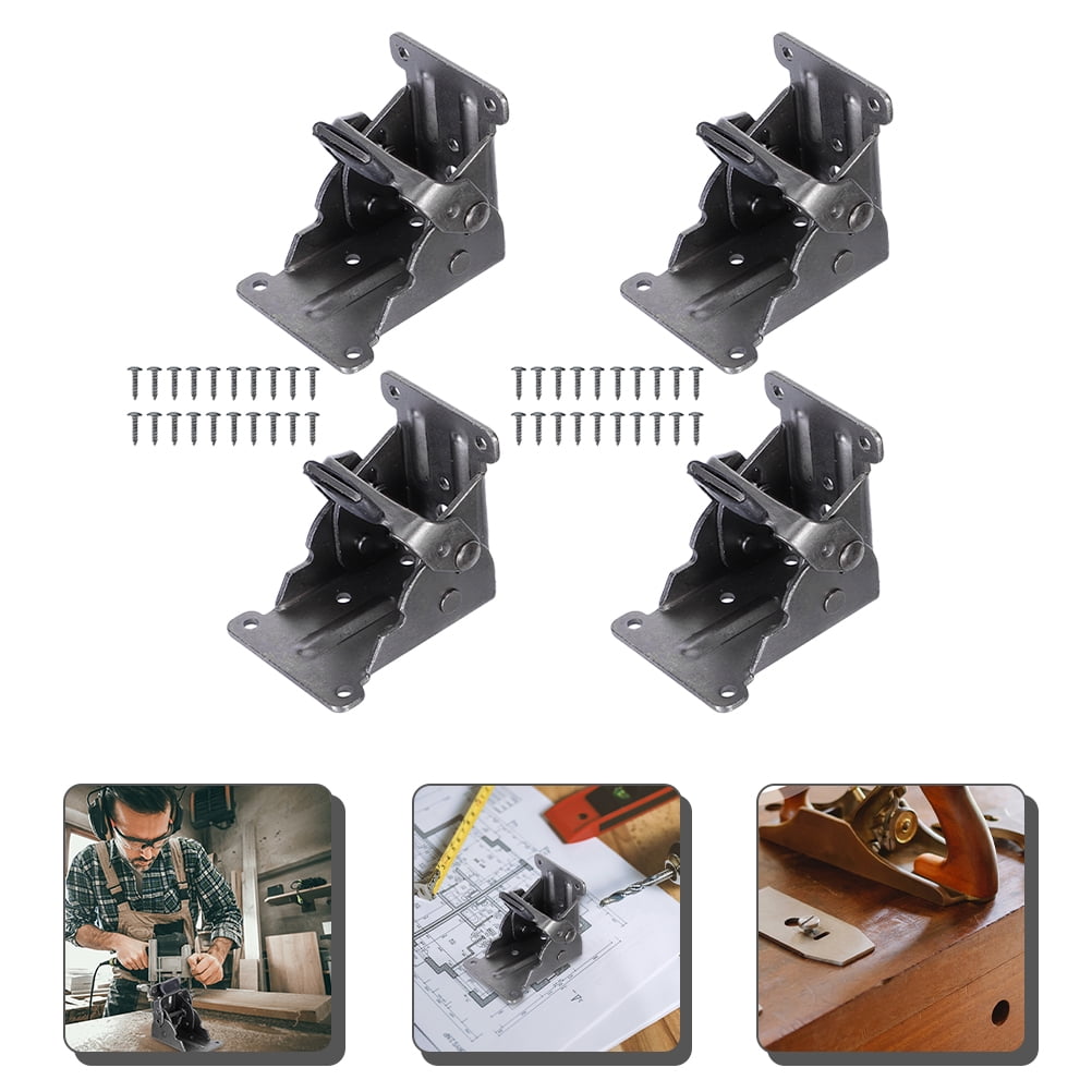 WRISTBIQUE 4Pcs Chair Leg Folding Hinges Black Steel High Hardness ...